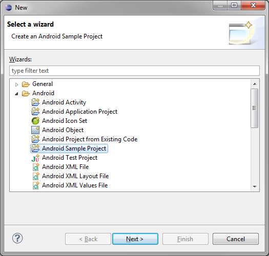 如何使用Android中的Sample - work hard work smart - 博客园